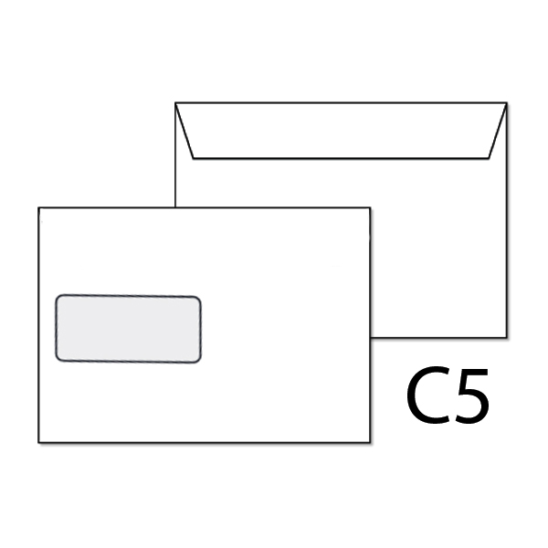 Kuverta C5 80g TRAK 162x229 mm, levo okno / 1000 kos - Grain | Prodaja ...
